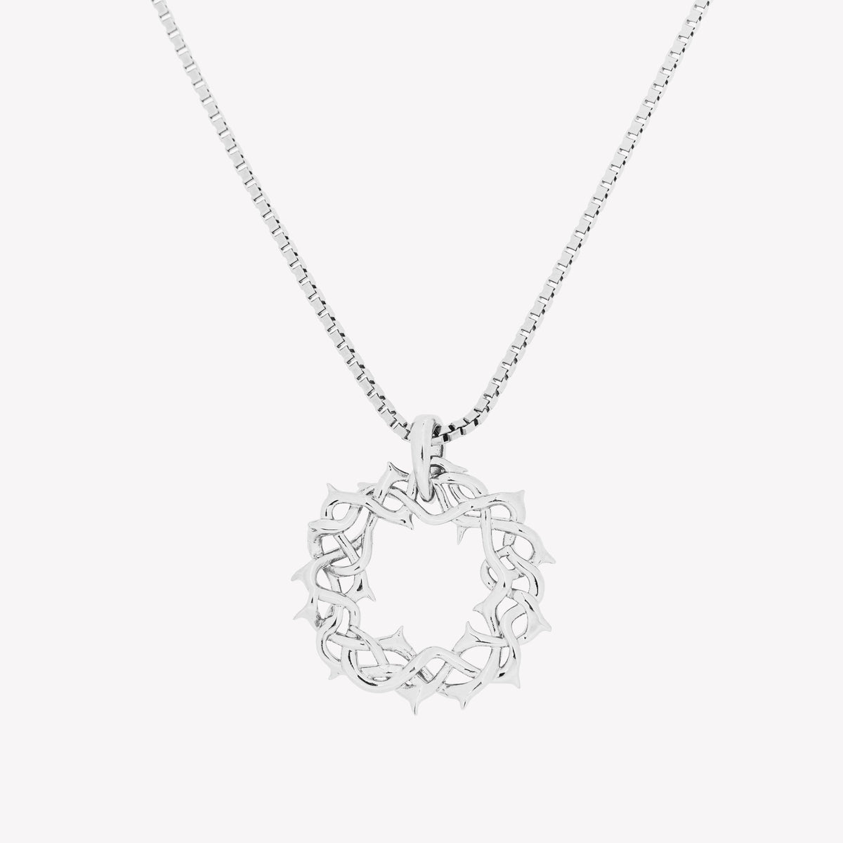 crown-of-thorns-large-pendant-necklace-silver – Citrus and Moss