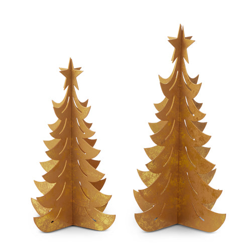 ASSORTED 12" Gold Trees – Citrus and Moss
