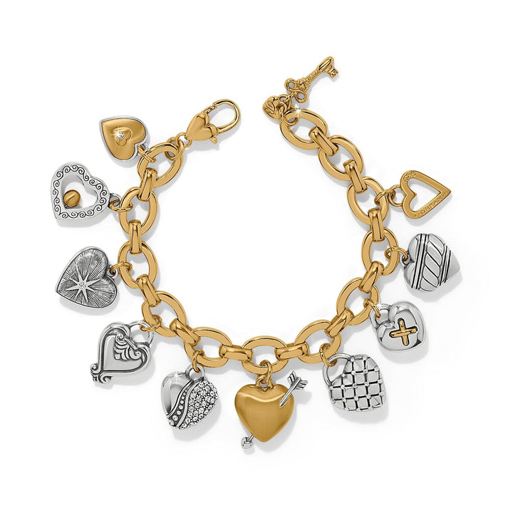 One Heart Large Charm Bracelet – Citrus and Moss