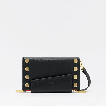Levy-Black-Brushed Gold-Red Zip – Citrus and Moss