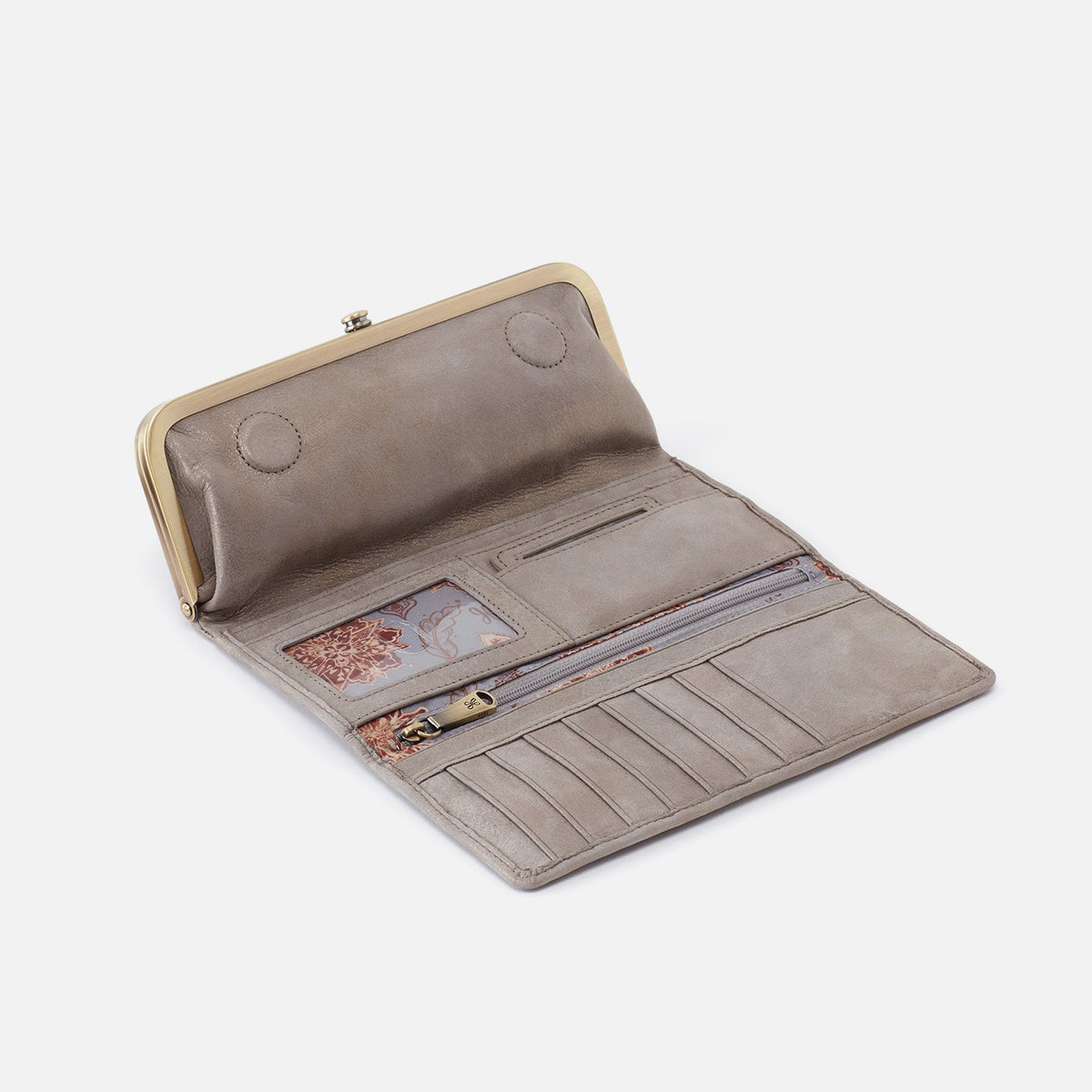 HOBO Rachel Continental Wallet -Granite Gold – Citrus and Moss