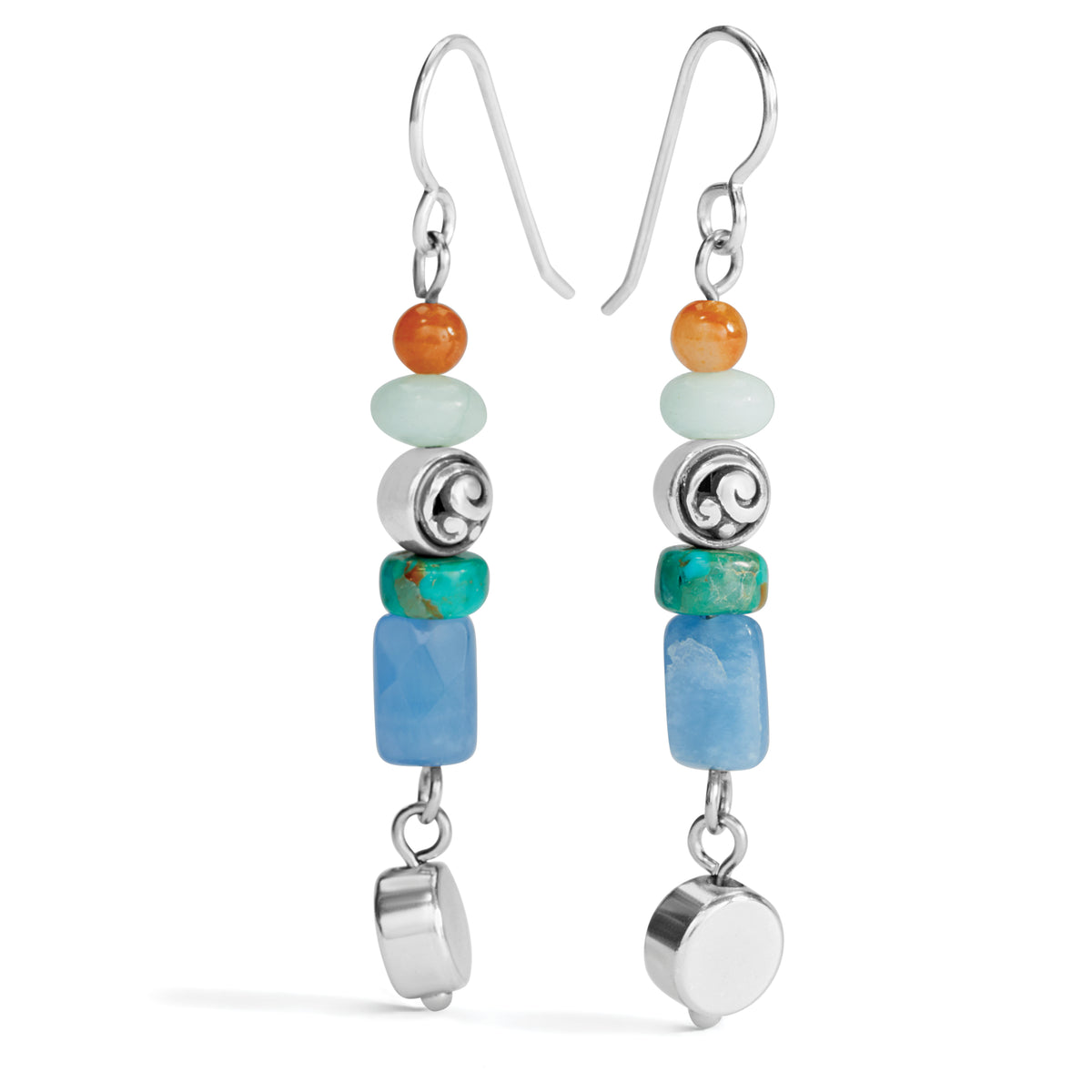 Contempo Chroma Drop French Wire Earrings – Citrus and Moss